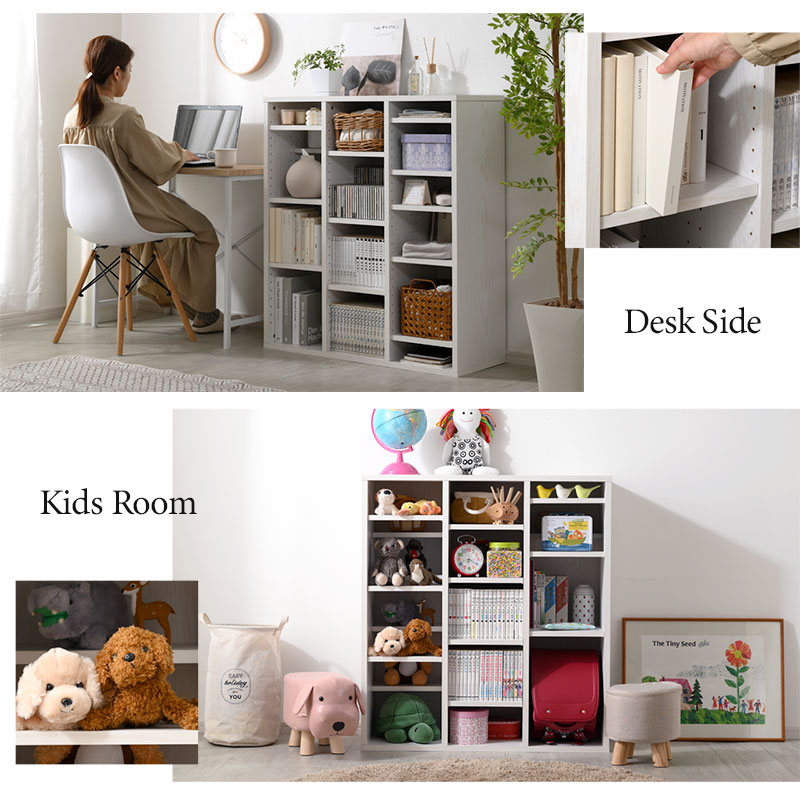 ディスプレイシェルフ ブックシェルフ 幅90cm リューミー｜ユニットシェルフ 家具・インテリアの通販｜Rafila（ラフィラ）